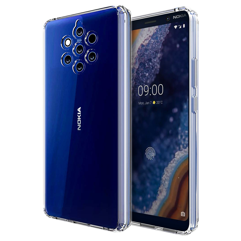 Slim Hybrid Acrylic Bumper Case for Nokia 9 PureView (Clear)